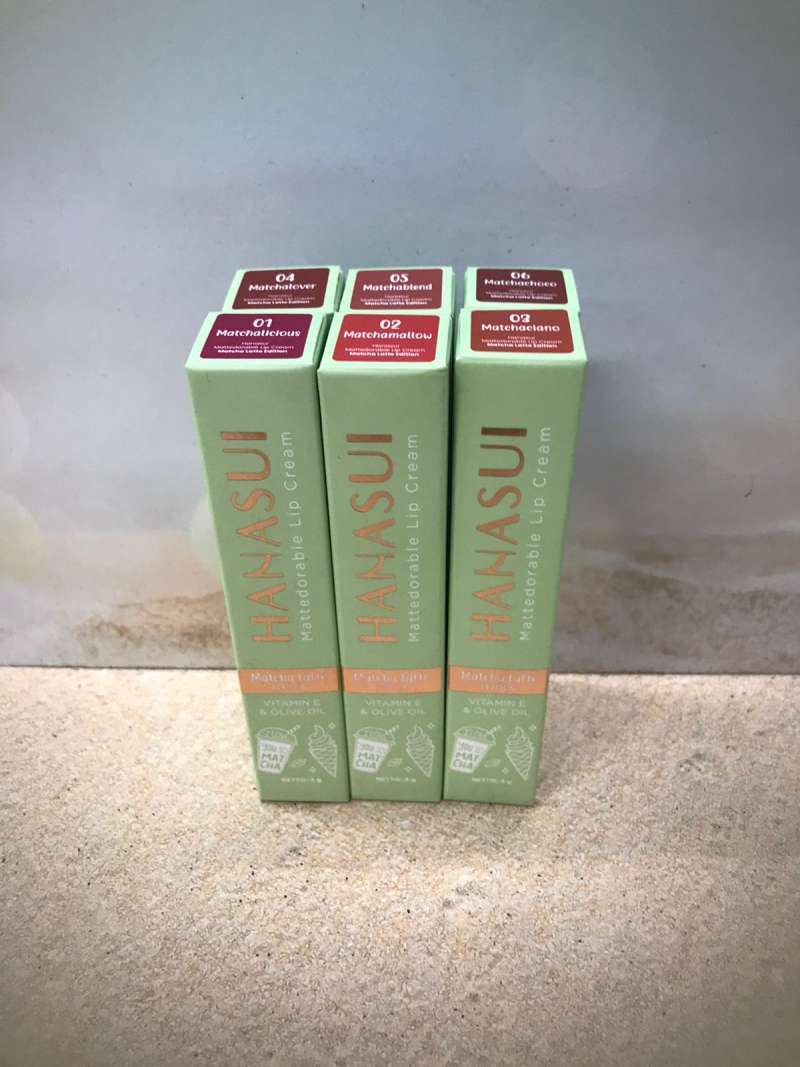 Jual MATCHA EDITION HANASUI MATTEDORABLE LIP CREAM MATCHA LATTE ...