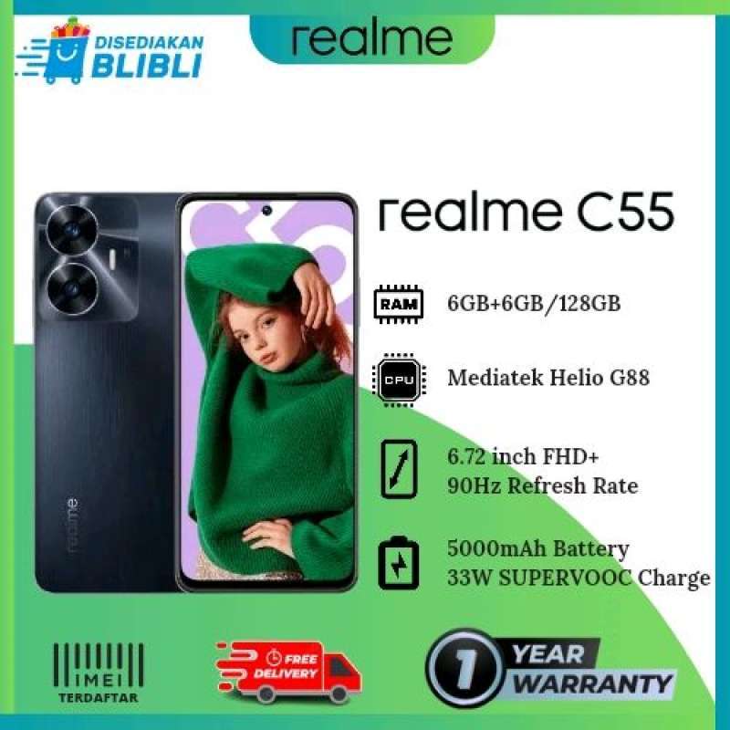 Jual Hp Real Me C 55 Nfc Spesifikasi Original, Murah & Diskon Harga ...