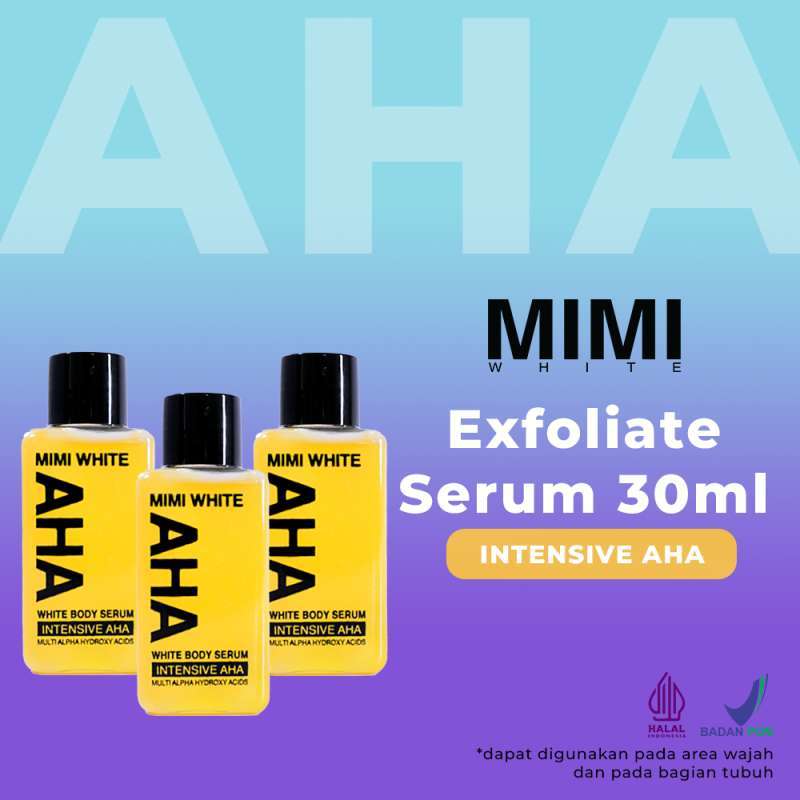 Promo MIMI WHITE AHA Serum 30 ml x 3 pcs Diskon 10% di Seller Mimi ...