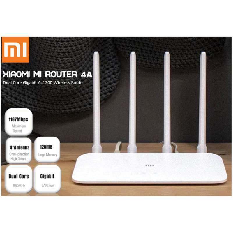 Promo Xiaomi Mi 4A Wireless Router Gigabit Edition 2.4 & 5 GHz, Wifi AC1200 Diskon 23% di Seller ...