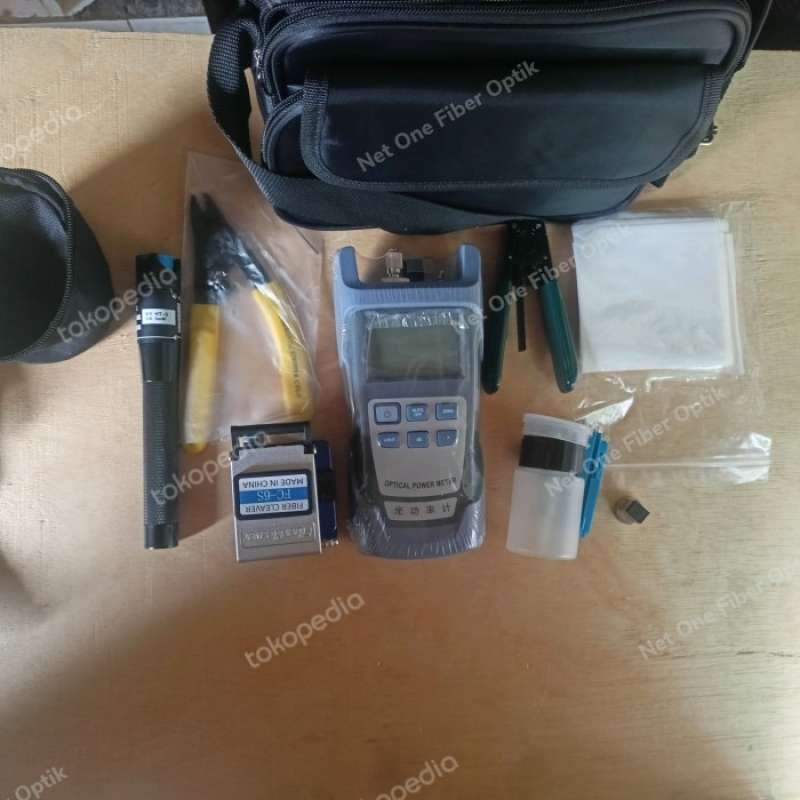 Promo FTTH toolkit set fiber optic lengkap opm vfl cleaver FO Diskon 23 ...