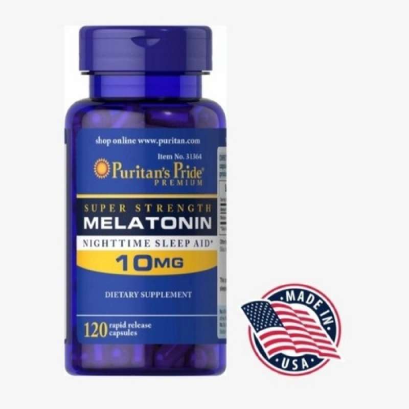 Promo Puritan Pride Melatonin 10mg Super Strength Isi 120, Obat Bantu ...