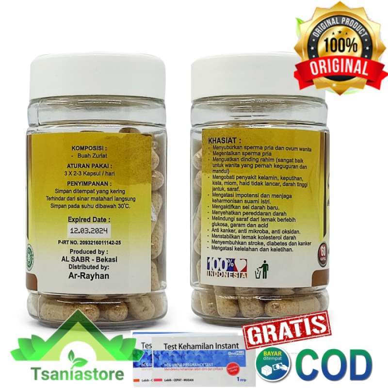 Promo Kapsul Buah Zuriat Original - Zuriat Doum Fruit - Promil 60 Kp ...