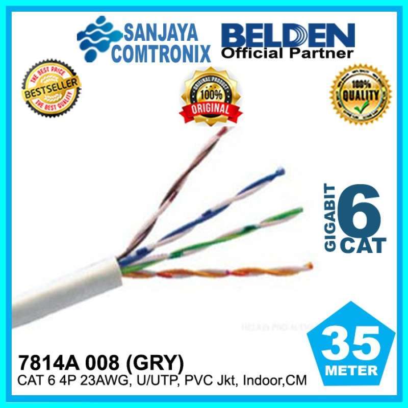 Promo Belden 7814A Original Cable Utp Kabel Lan Cat-6 Per 35 Meter ...