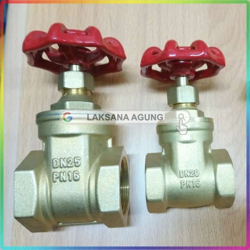 Promo Gate Valve Brass Pn10 1-1/4 Riser | Gate Valve Kuningan Pn16 1.1 ...