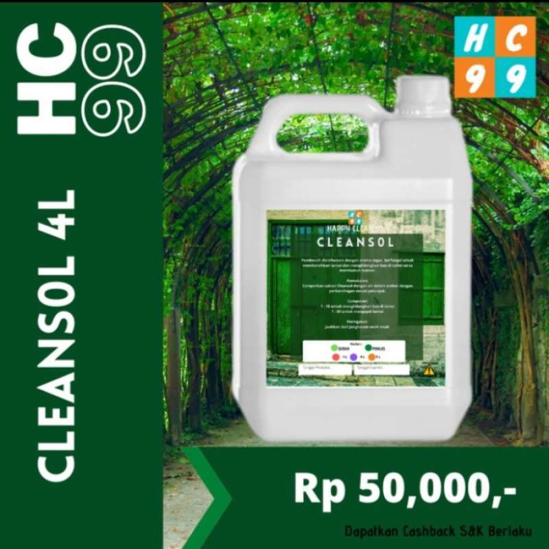 Promo Cleansol Karbol Encer Aroma Sirih/pinus 4 L Diskon 23% Di Seller ...