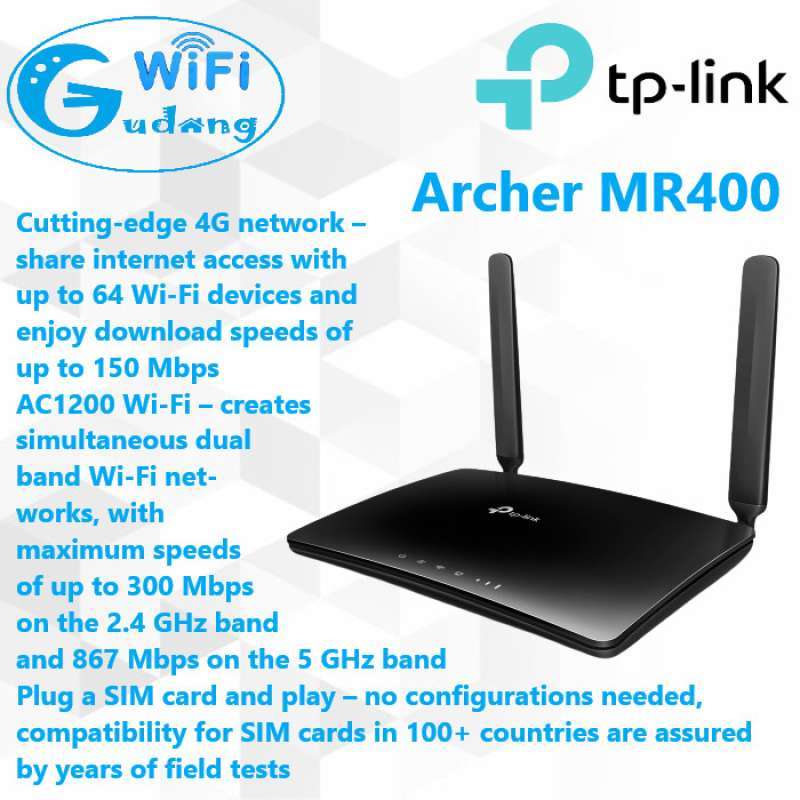 Jual Archer Mr400 Ac1200 Wireless Dual Band 4g Lte Router Di Seller ...