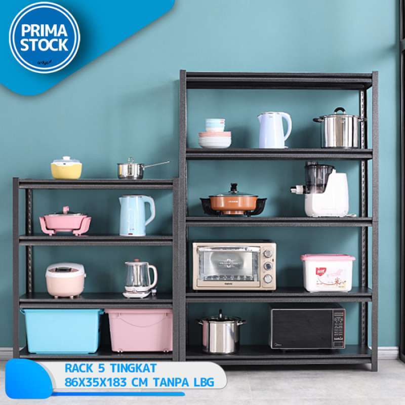 Promo Rak Besi Siku Tanpa Baut & Lubang 5 Tingkat 86X35X183 Cm Boltless ...