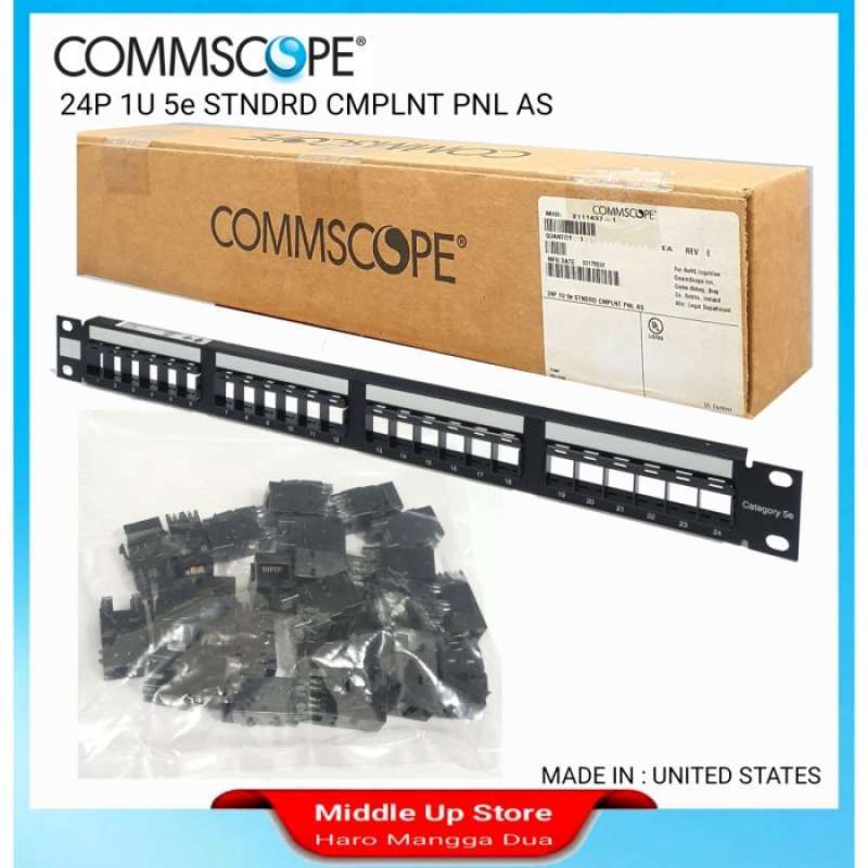 Promo Promo Terbatas !!!!! Commscope Patch Panel 24 Port Cat 5e Rack ...