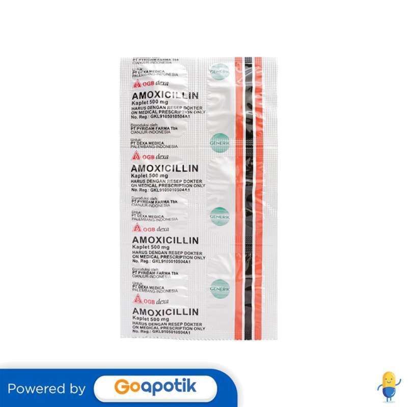 Jual AMOXICILLIN TRIHYDRATE OGB DEXA MEDICA 500 MG STRIP 10 KAPLET di ...