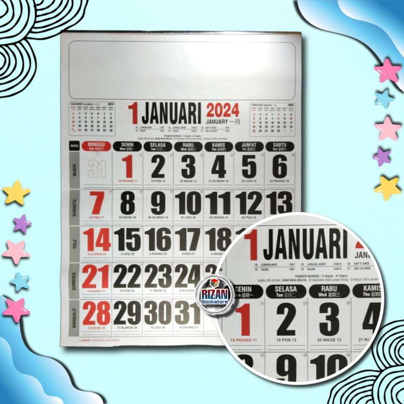 Promo Kalender 2024 Ukuran Jumbo Diskon 43% di Seller Rizan Bookstore ... Promo Kalender 2024 Ukuran Jumbo Diskon 43% di Seller Rizan Bookstore ...