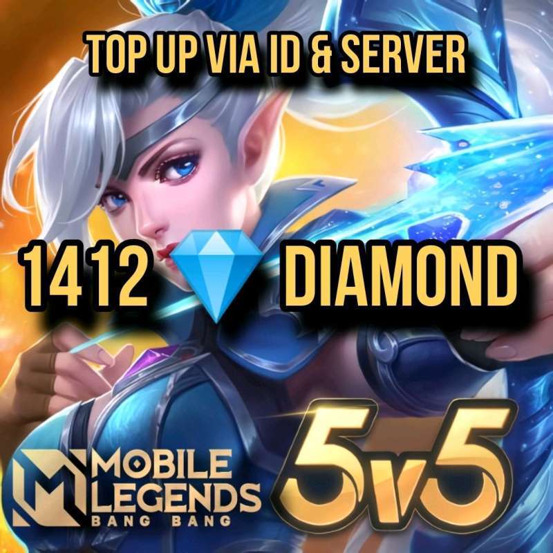 Promo Diamond Mobile Legends 1412 Diamonds DM ML MLBB Event Voucher Game Top Up Via ID Diskon 25 ...