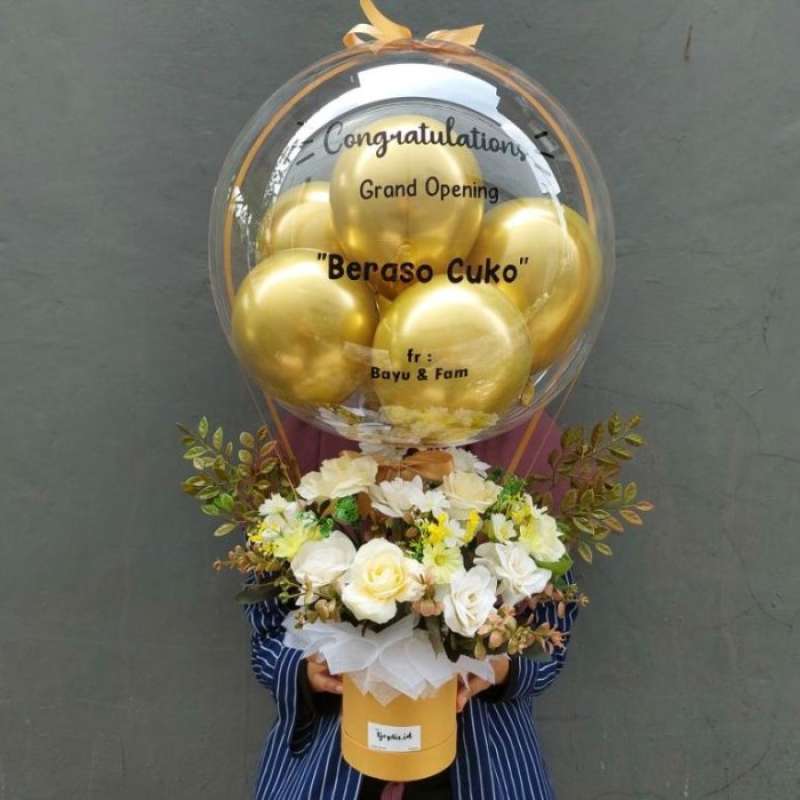 Jual [ready] Bouquet Balon/balon Ucapan Full Bunga Medium (bisa Request ...
