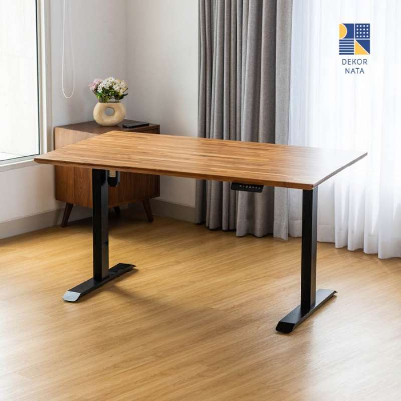 Promo Adjustable Desk SINGLE MOTOR Sit Stand Smart Desk Meja Ergonomis ...