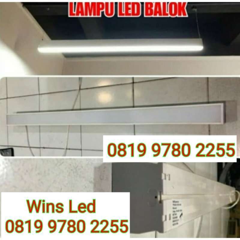 Promo LAMPU BALOK LED 20W KANTOR OFFICE PLAFON GANTUNG OUTBOW 20WATT 20 ...