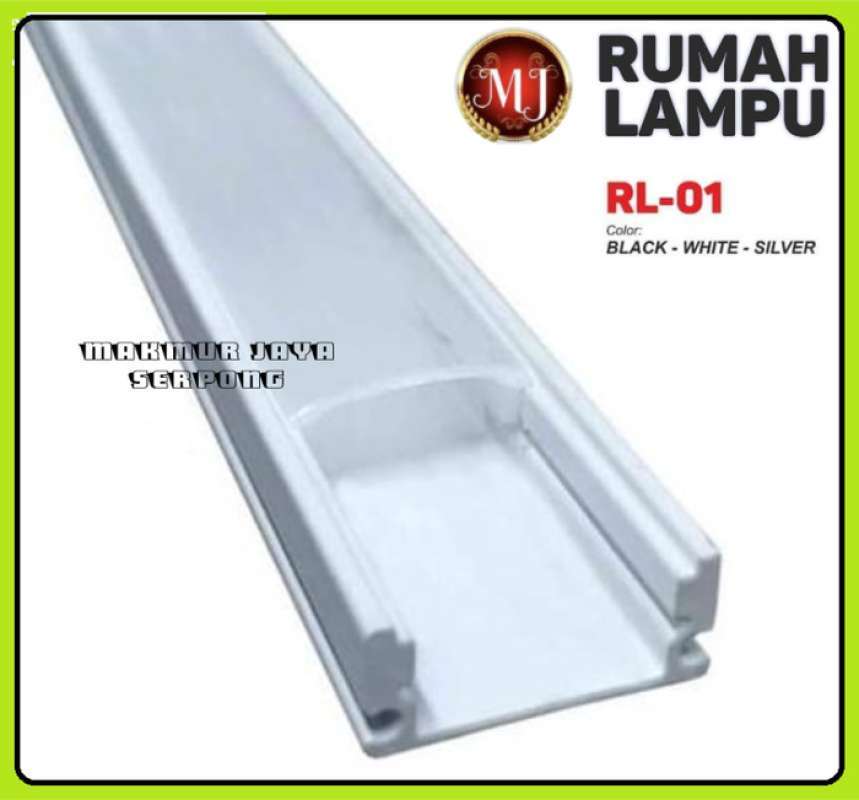 Promo Rumah Lampu LED strip / Casing LED strip Alumunium Acrylic MJ01 ...