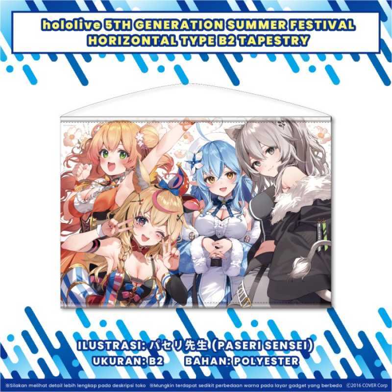 Promo hololive 5th Generation SUMMER FESTIVAL Hzontal Type B2 Tapestry Diskon 23% di Seller ...
