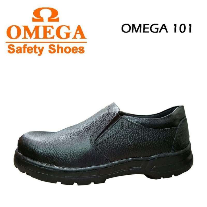 Promo sepatu safety omega slip on dengan besi Diskon 23% di Seller CV ...