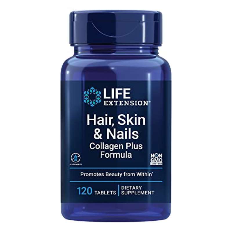 Promo Life Extension Hair, Skin & Nails Collagen Plus Formula ...
