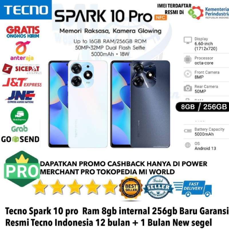 Promo Tecno Spark 10 Pro ram 8gb/256gb Spark10 8/256 NFC Hp murah Baru ...