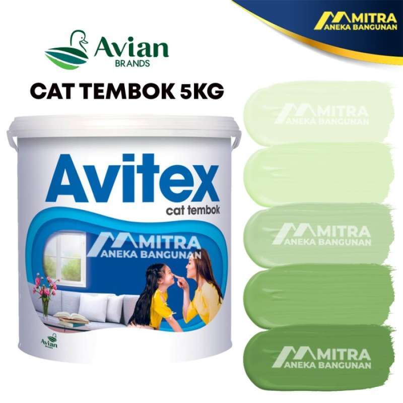 Promo Cat Tembok Avitex Interior 5 Kg / Avian Hijau G10 Sage Green ...