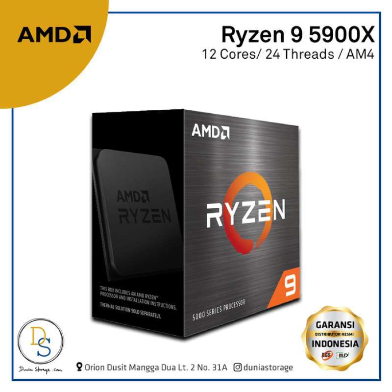 Promo AMD Ryzen 9 5900X Processor, AM4, 12 Core CPU Diskon 33% di Seller Alfira Shop - Tugu ...