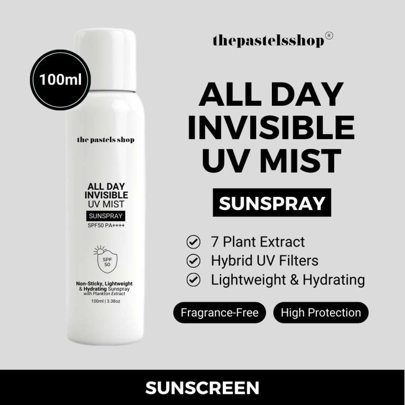 Jual THE PASTELS SHOP All Day Invisible UV Mist (Sunspray) SPF50 PA++++ 100ml di Seller the ...