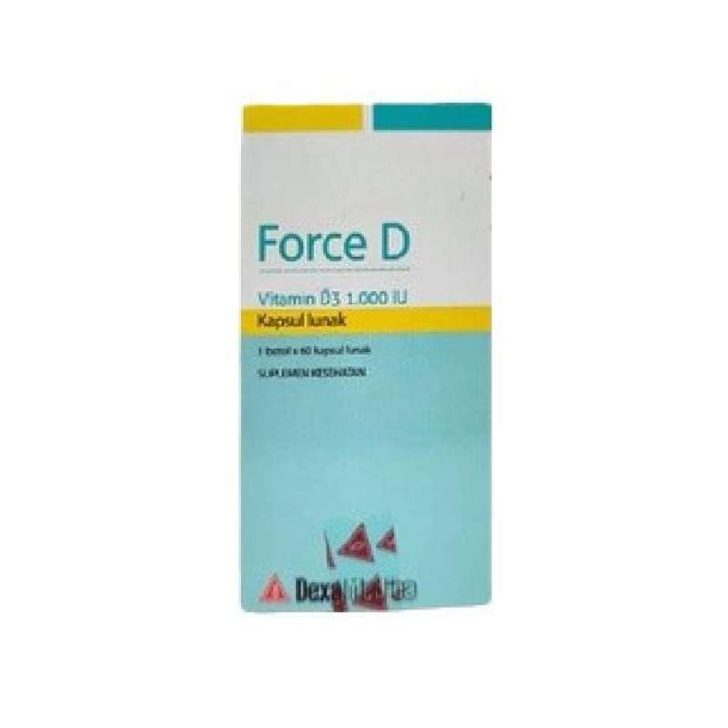 Jual Force D Vitamin D3 1000 Iu Botol 60 Capsul Di Seller Apotek Sobat ...