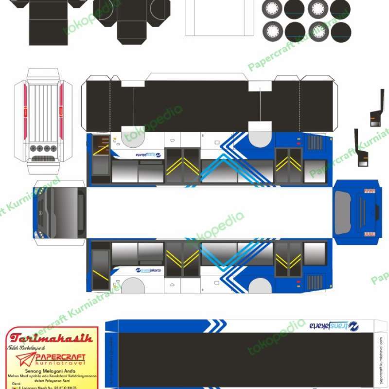 Jual Pola Papercraft Bus Trans Jakarta Metro Di Seller Wellmart Premier ...