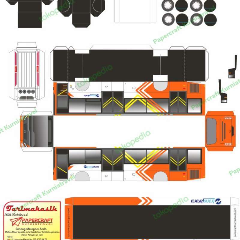 Jual Pola Papercraft Bus Trans Jakarta Metro Di Seller Wellmart Premier ...