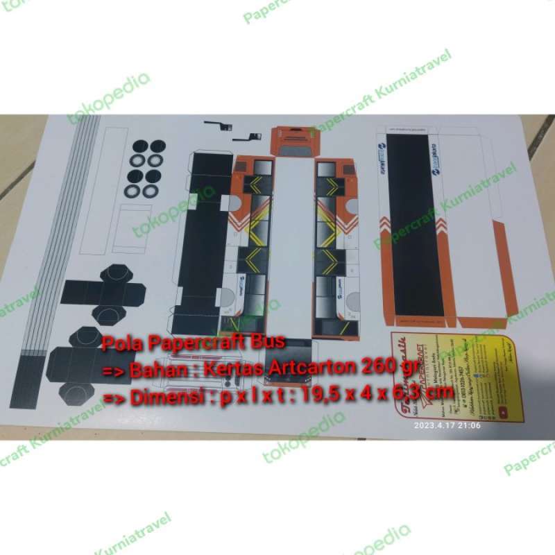 Jual Pola Papercraft Bus Trans Jakarta Metro Di Seller Wellmart Premier ...