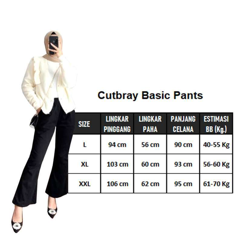 Jual Points Denim - Cutbray Basic Pants Celana Panjang Jumbo Kerja ...