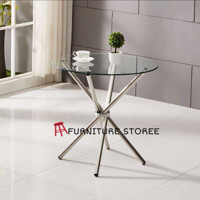 Promo Meja Kaca Bulat Meja Makan Meja Pameran Meja Tamu Meja Bar Meja ...