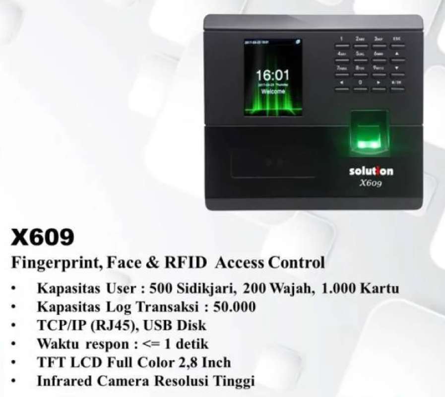 Promo Mesin Absensi Fingerprint Solution X609 Absen Absensi Sidik Jari ...