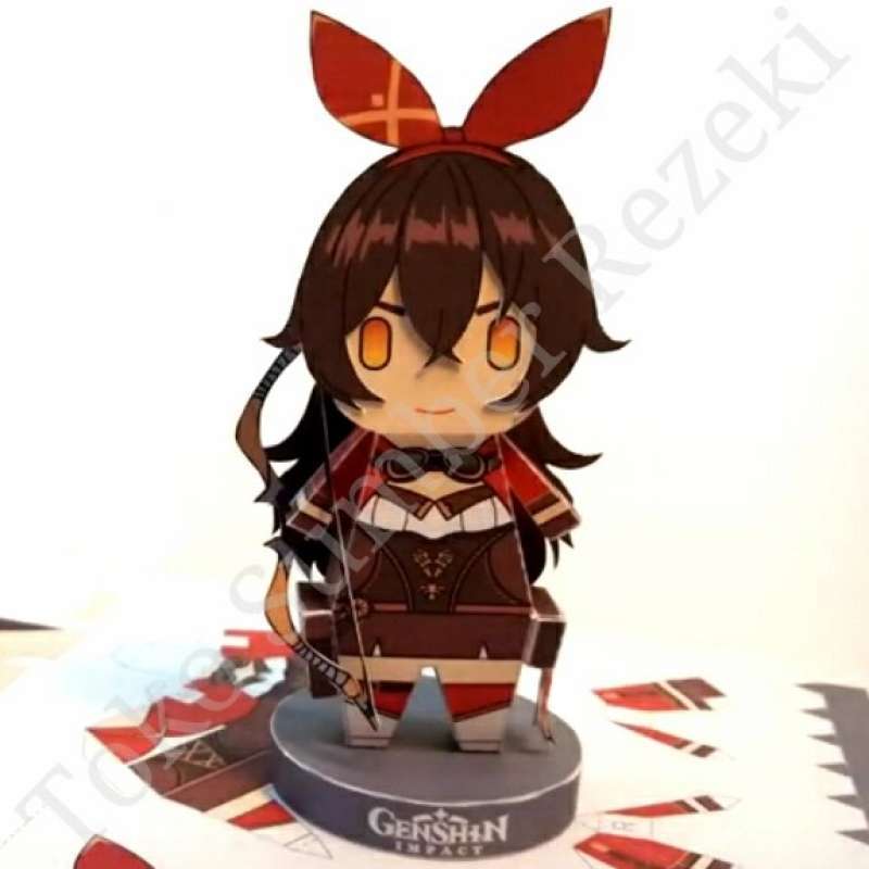 Jual Figure Nendroid Genshin Impact Amber Papercraft Nendoroid Paper ...