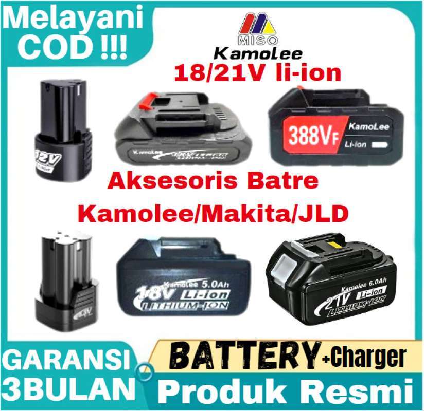 Promo Battery gerinda cordless-kamolee-lithium ion-circular impact ...