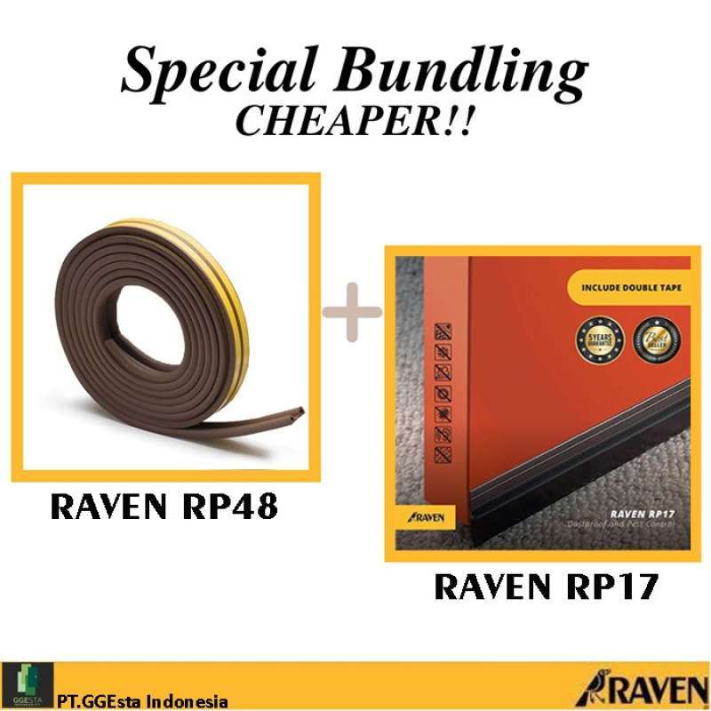 Promo Raven Door Seal Rp17 + Rp48 Brown Paket Bundling Penutup Celah ...