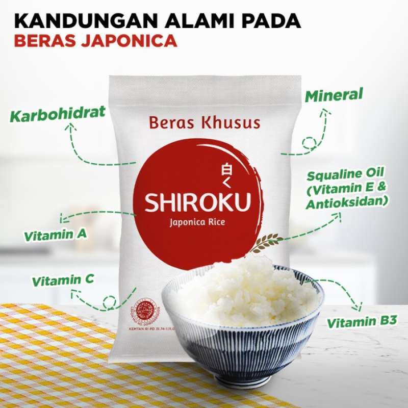 Promo Shiroku Beras Japonica 5 Kg Diskon 20% Di Seller Fksmart Official ...