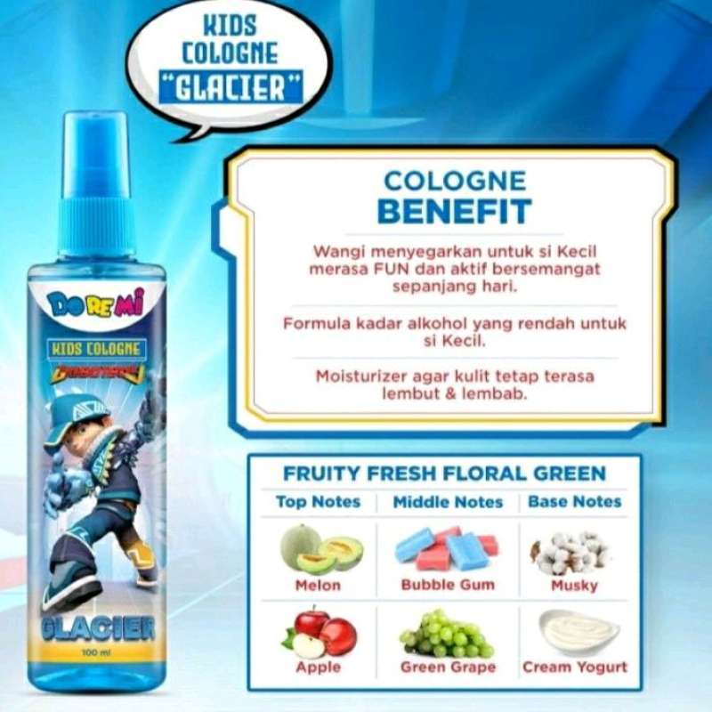 Jual Doremi Kids Cologne BoboiBoy Glacier parfum anak spray 100 ml di ...