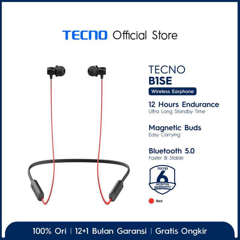 Promo TECNO B1SE Wireless Earphone [Bluetooth Sport Headset with ...