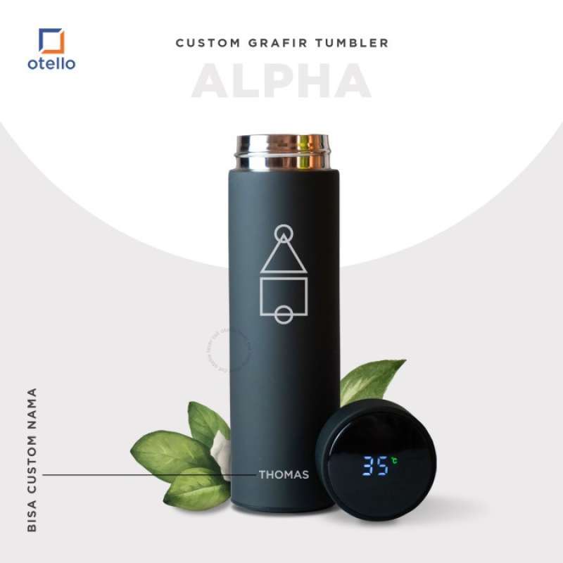 Promo Custom Tumbler Squid Tumblr Alpha Led Cetak Nama Grafir Botol ...