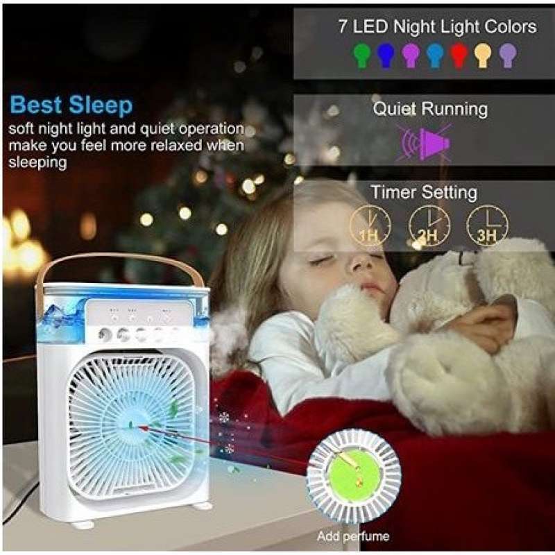 Jual Kipas Portable Humidifier Air Cooler Fan - Ac Mini Portable Led ...