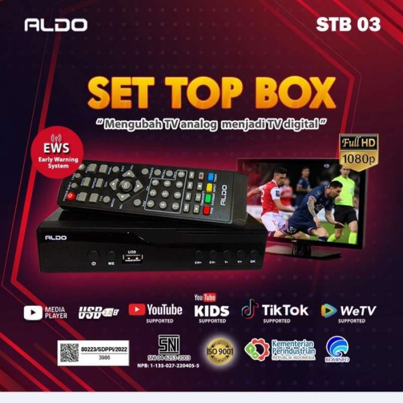 Promo ALDO STB 03 set Top Box digital full HD DVB T2/Minato STB-M2 Diskon 23% di Seller GOGODAN ...