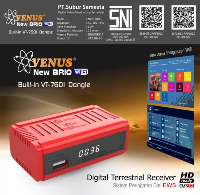 Promo Set Top Box Tv Digital Venus Brio Mini Built In Dongle Wifi ...