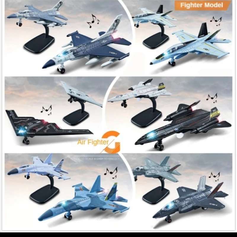 Promo Silakan Beli - Miniatur Diecast Pesawat Tempur F16 F18 F35 Lt6 ...
