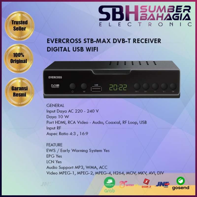 Promo Evercross Stb-max Dvb-t Receiver Digital Usb Wifi (new) ( Khusus ...