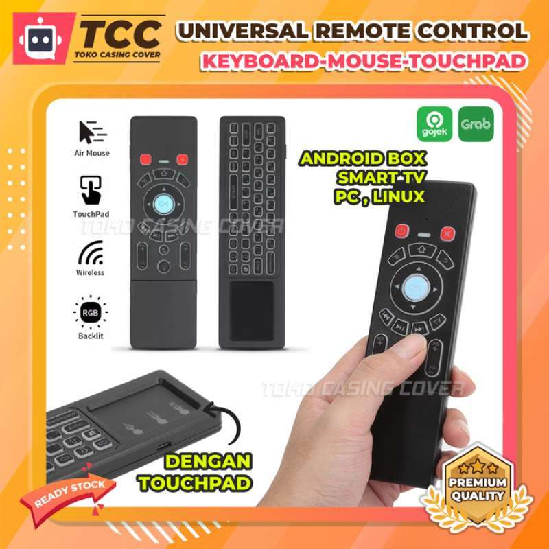 Promo Remote Control Smart TV Android Remot Mini Keyboard Backlight ...