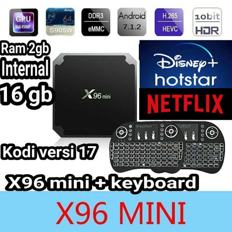 Promo stb android smart tv x96 mini android 7 + keyboard wireless backlit Diskon 23% di Seller ...