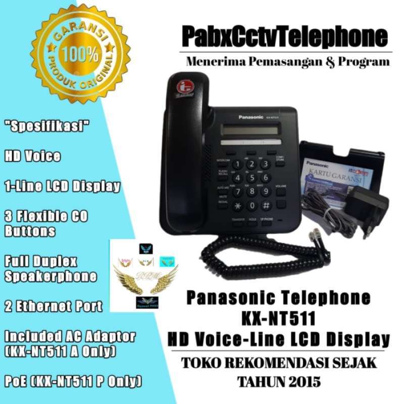 Promo Panasonic KX-NT511A Ip Phone Untuk NS 300 1000 TDE 100 200 600 Diskon 23% di Seller Hunter ...