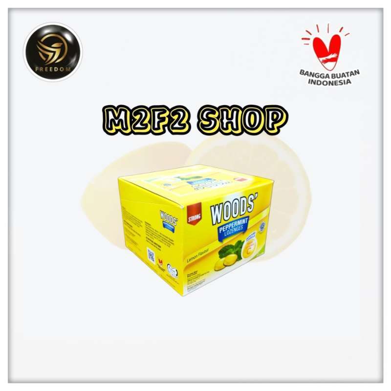 Jual Woods Peppermint Lozenges Lemon Vitamin C | Permen Mint Pelega ...